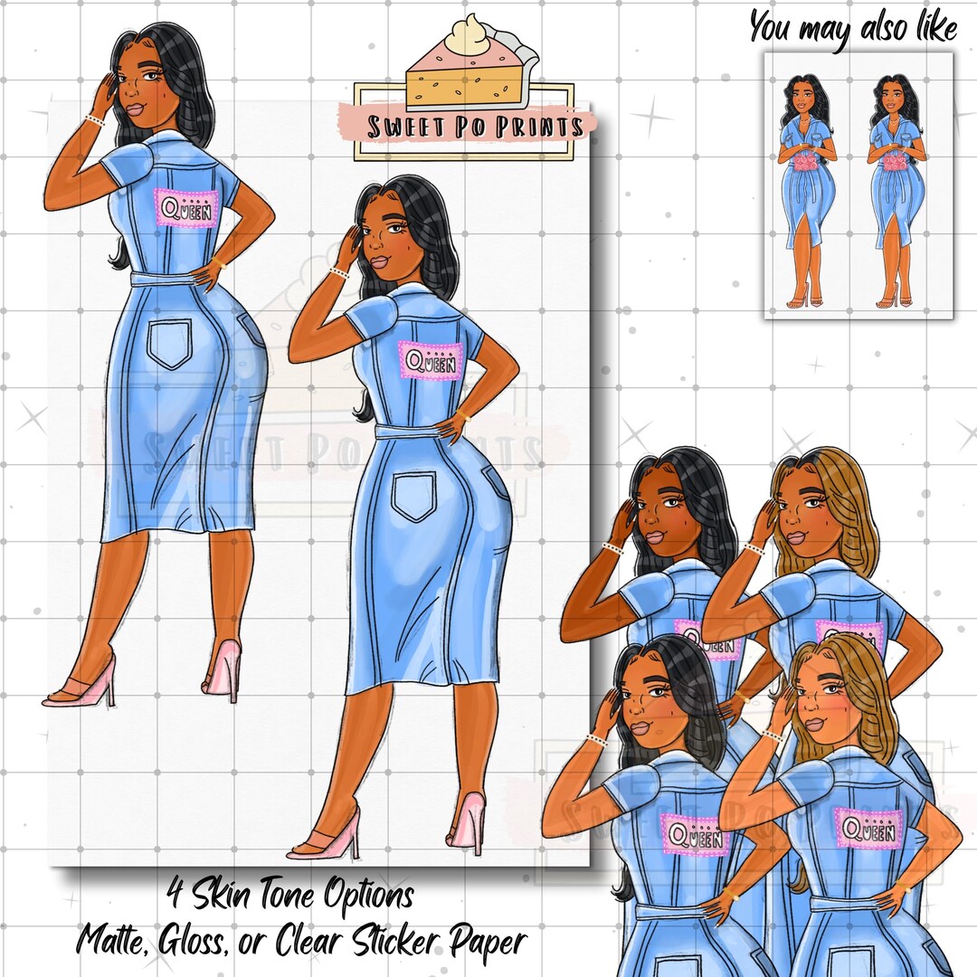 Planner Sticker Sheet| Planner Dolls | Fashion Illustrations | Journal ...
