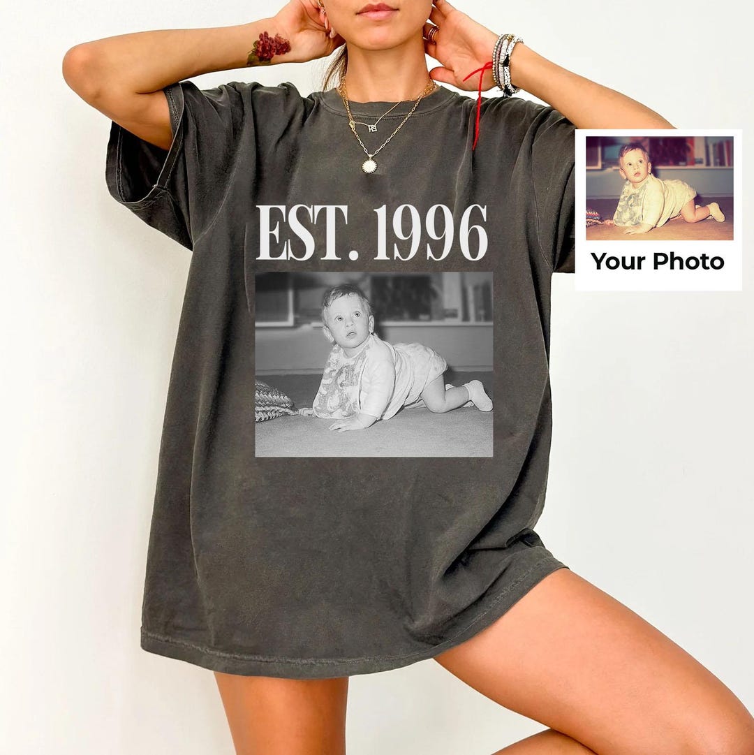 Personalized EST 1996 Vintage Shirt, Custom Birth Year Retro Tee, 30th ...