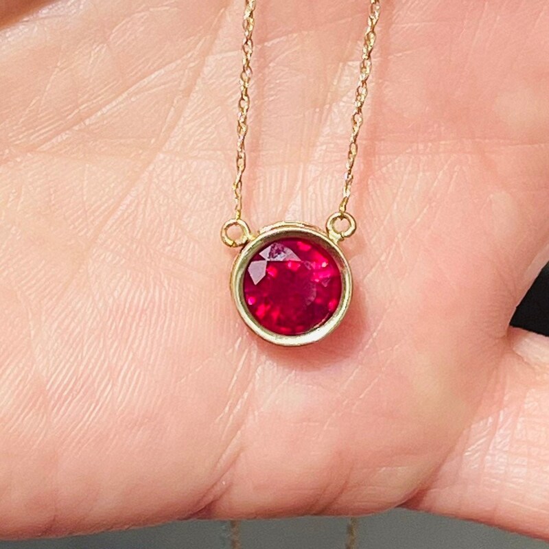 Red Ruby Pendant - Etsy