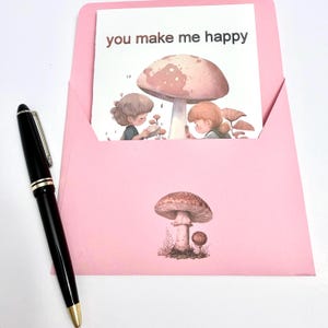 Whimsical Love Card – You Make Me Happy - Friendship Greeting, Together ...