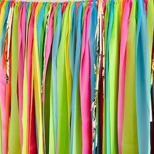 Fringe Backdrop Neon Party Girl Birthday Unicorn Mermaid Fringe ...