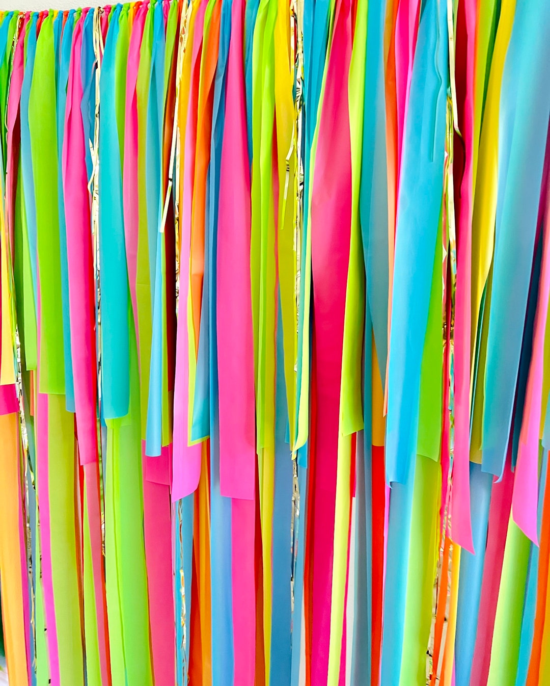 Fringe Backdrop Neon Party Girl Birthday Unicorn Mermaid Fringe ...