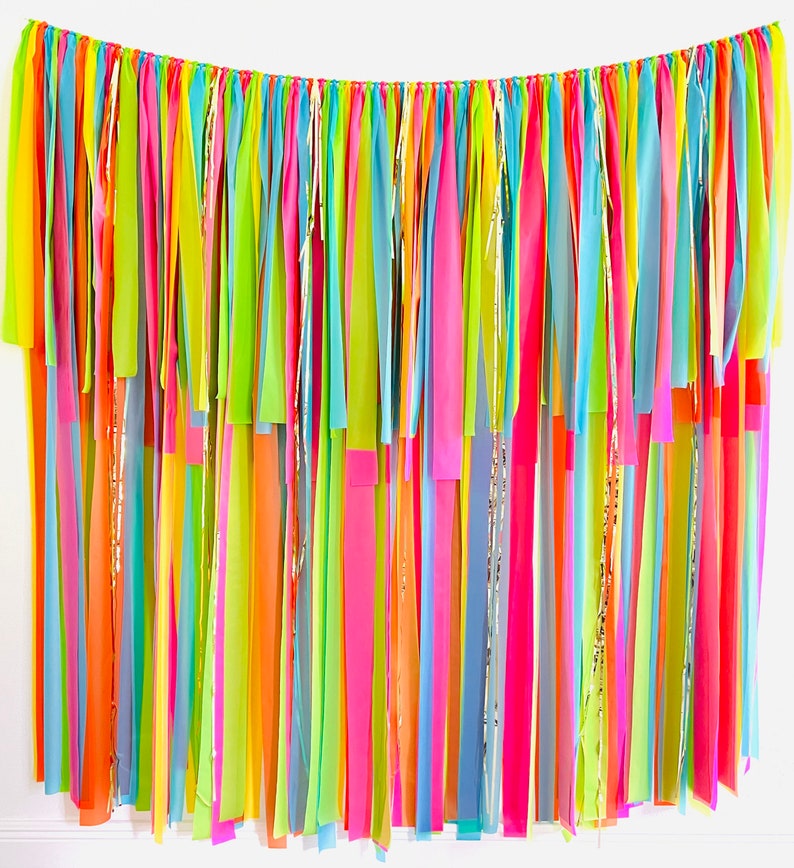 Fringe Backdrop Neon Party Girl Birthday Unicorn - Etsy