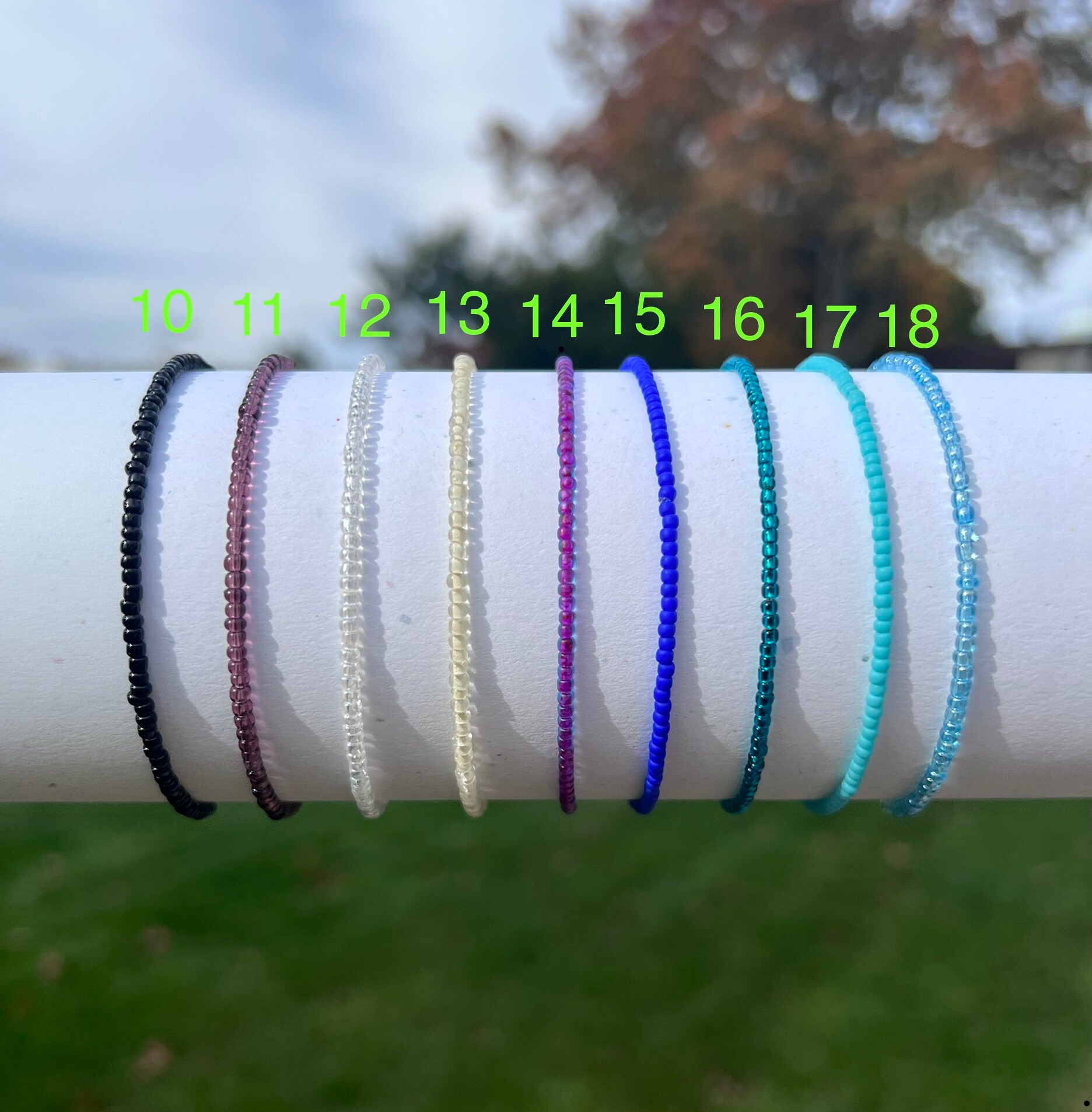 Handmade Strechy Seed Bead Bracelets-single Strand-tiny Beads - Etsy