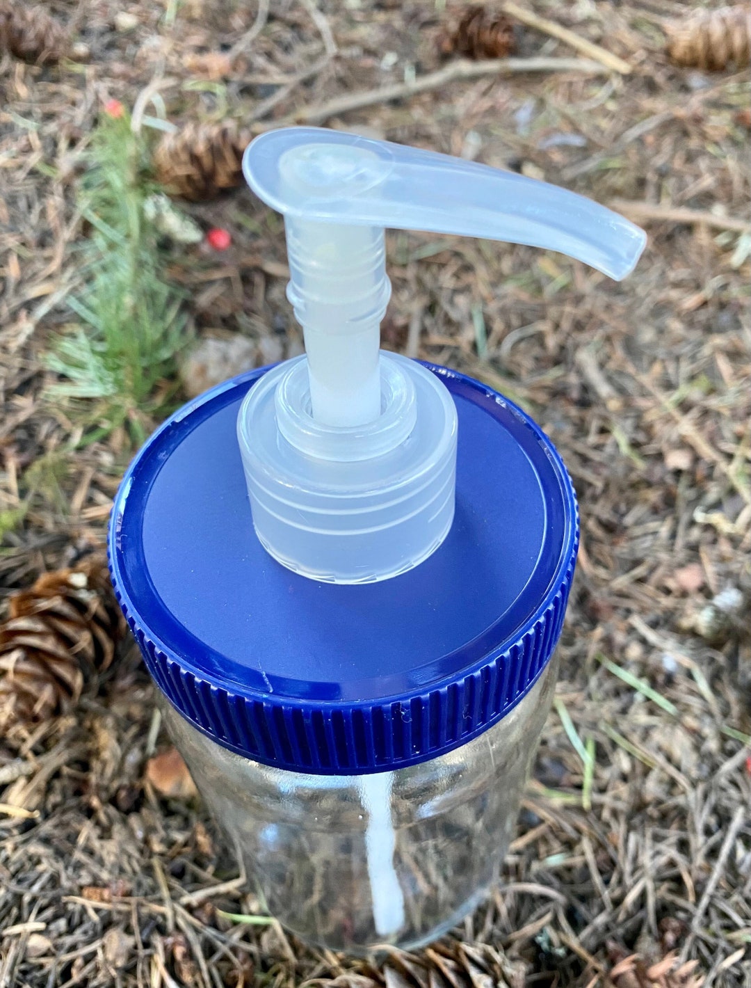 Mason Jar Pump Lid PINT, Clear & Blue - Etsy