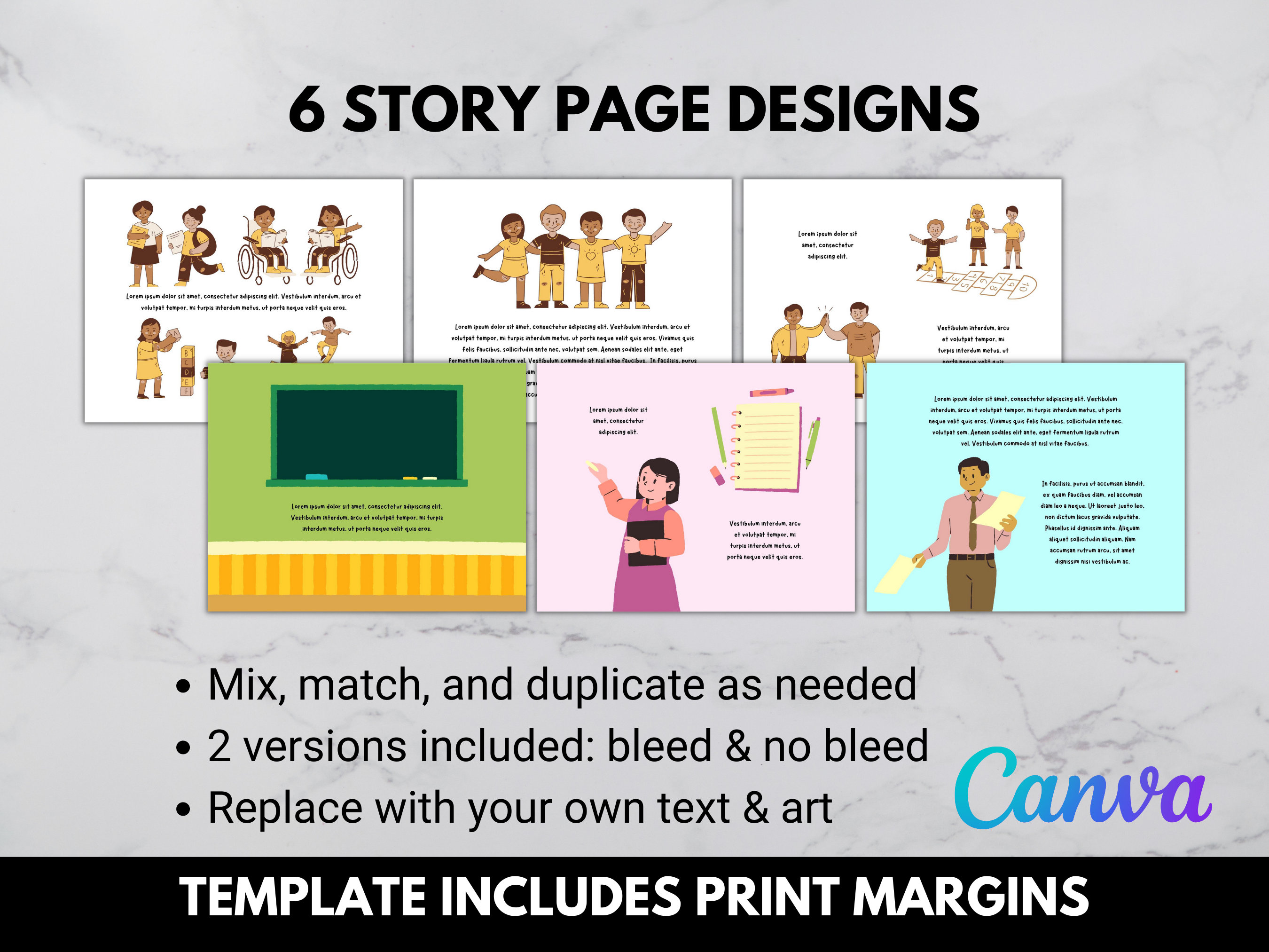 8.5x6.5 Inch Picture Book Template | Complete Design Kit for Landscape ...