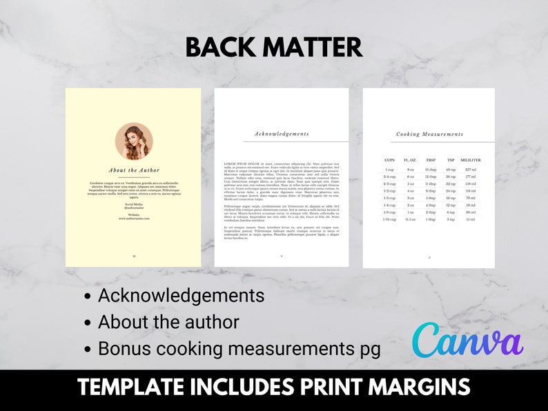 7x10 Inch Cookbook Template for KDP Self-publishing | Canva Cookbook ...
