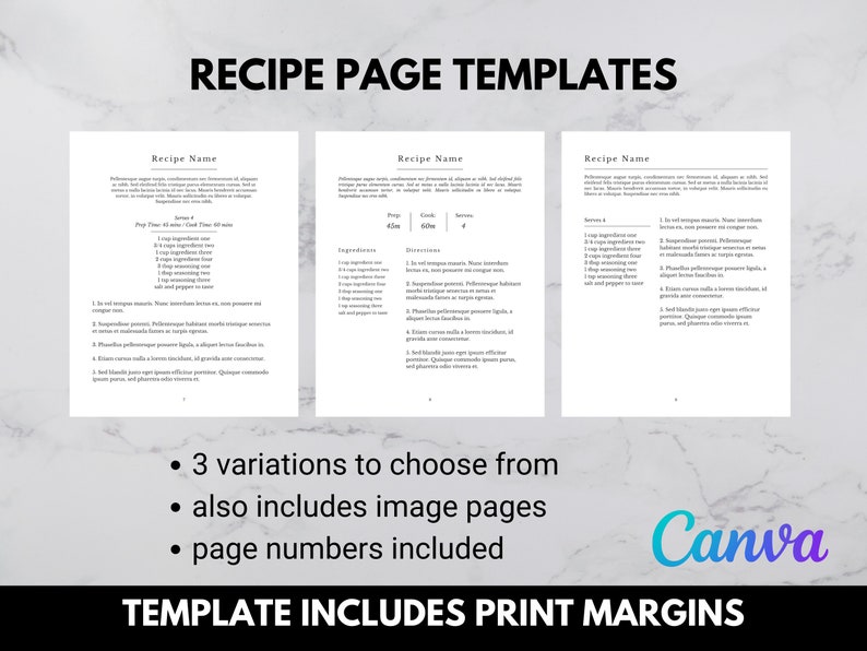 7x10 Inch Cookbook Template For KDP Self publishing Canva Etsy