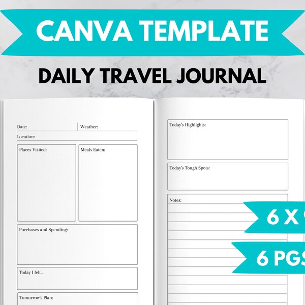 Travel Journal - Etsy