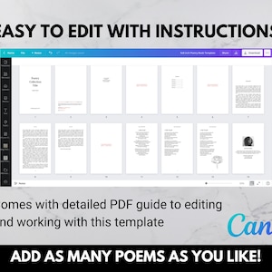 5x8 Modern Poetry Book Template | Canva Book Template | Self-publishing ...