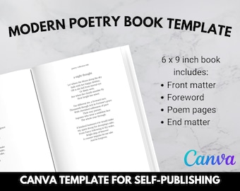 Poetry Book Layout - Etsy