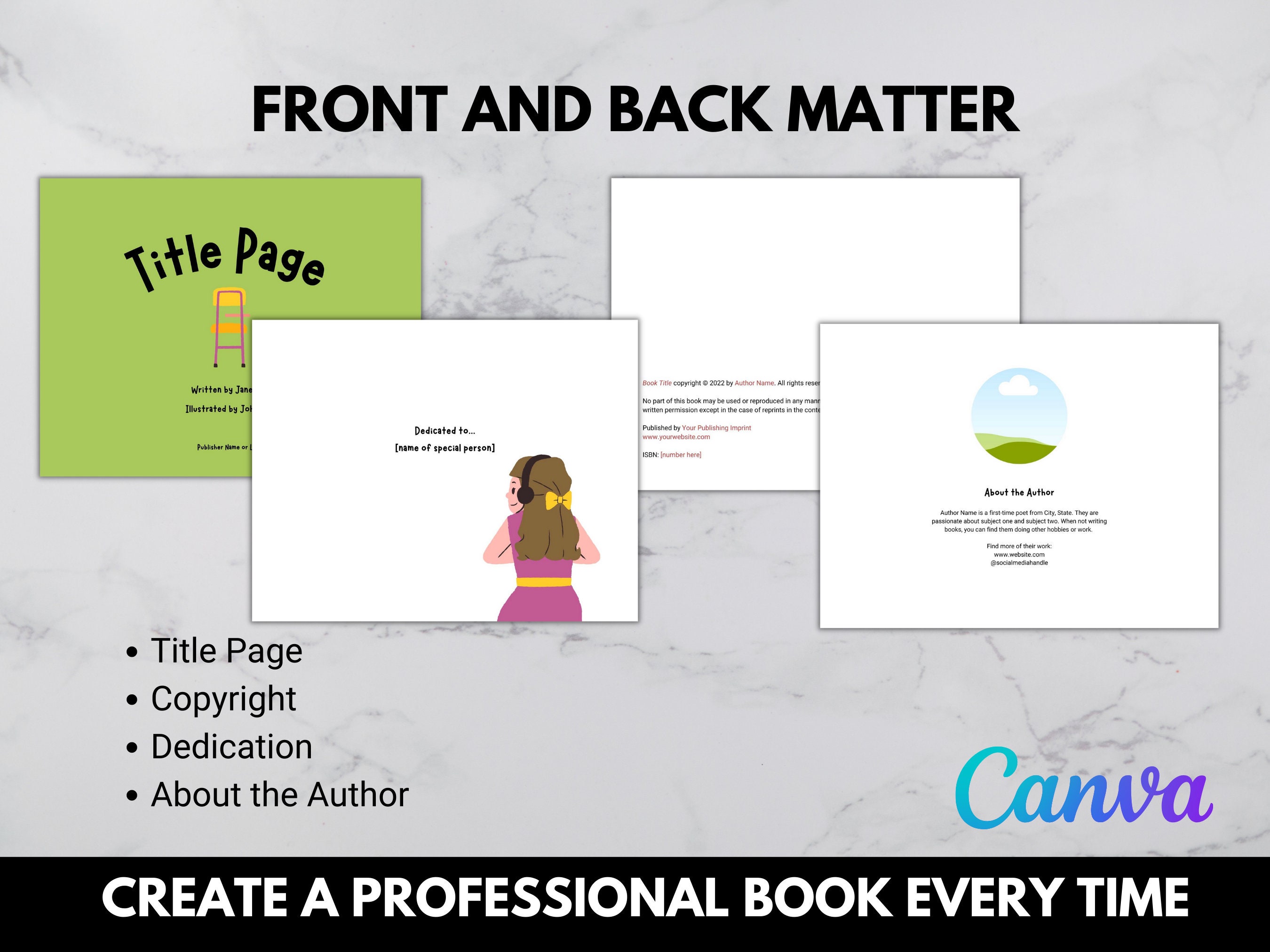 8.5x6.5 Inch Picture Book Template | Complete Design Kit for Landscape ...