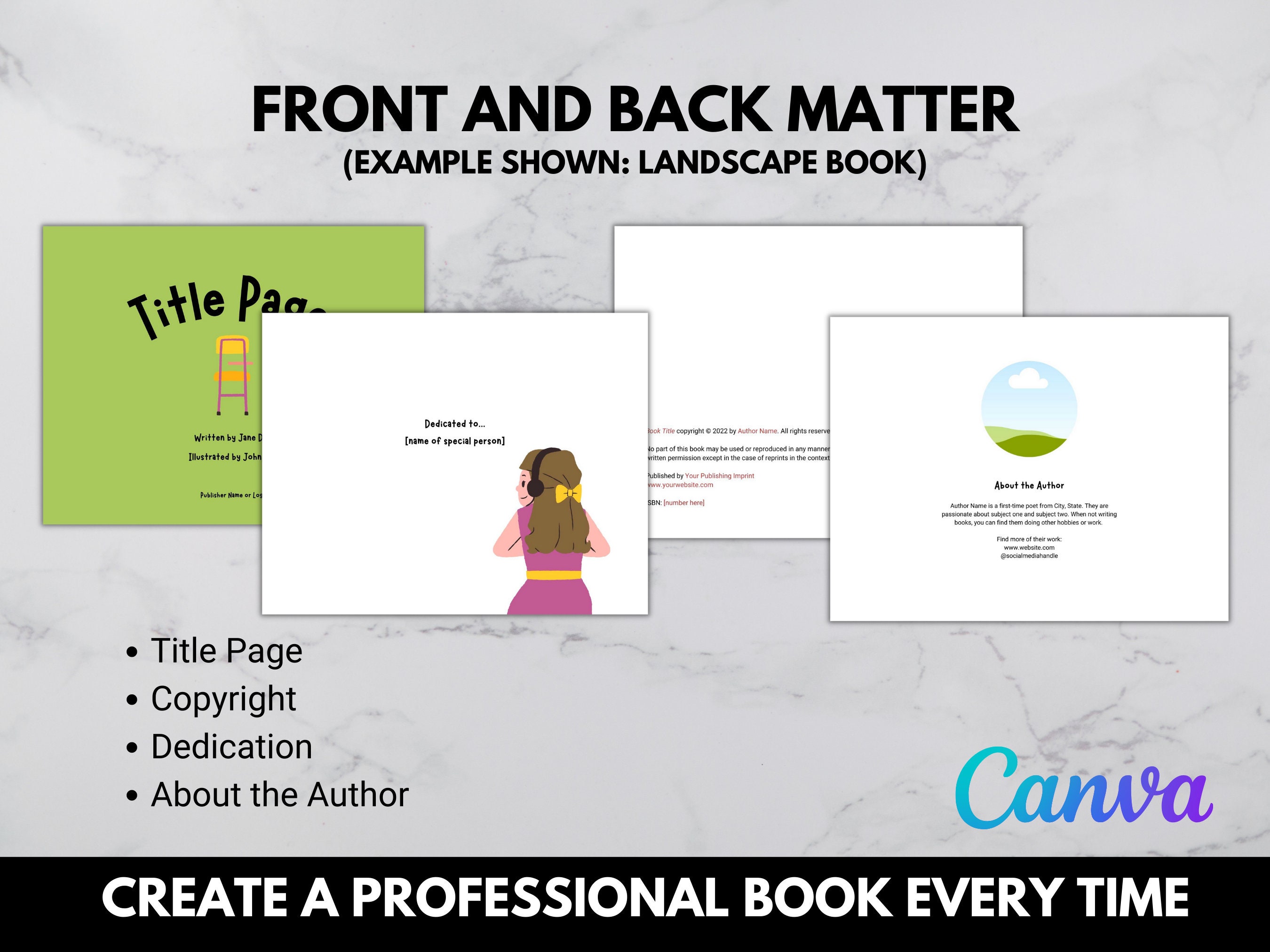 3 Picture Book Template BUNDLE | Complete Design Kit for Square ...