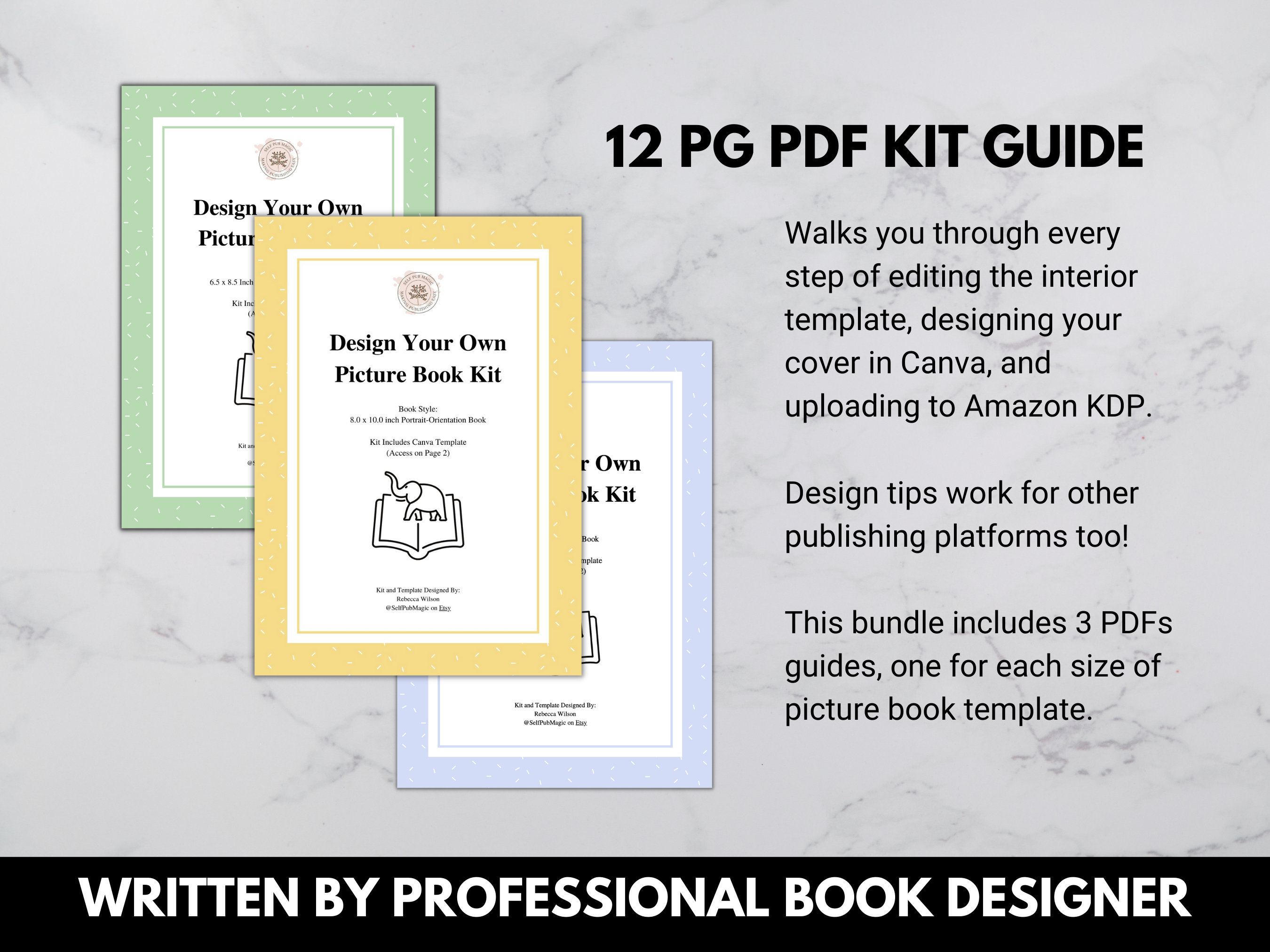 3 Picture Book Template BUNDLE | Complete Design Kit for Square ...