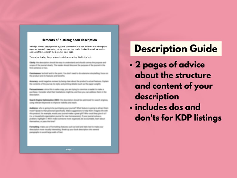 Product Description Templates for Journals | Self-publishing Resource ...