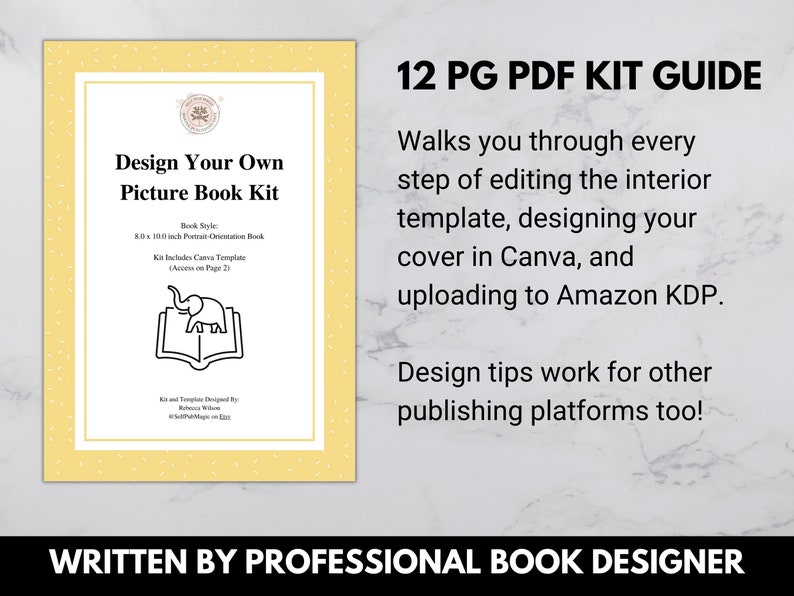 8x10 Inch Picture Book Template Complete Design Kit for 8x10 Vertical ...