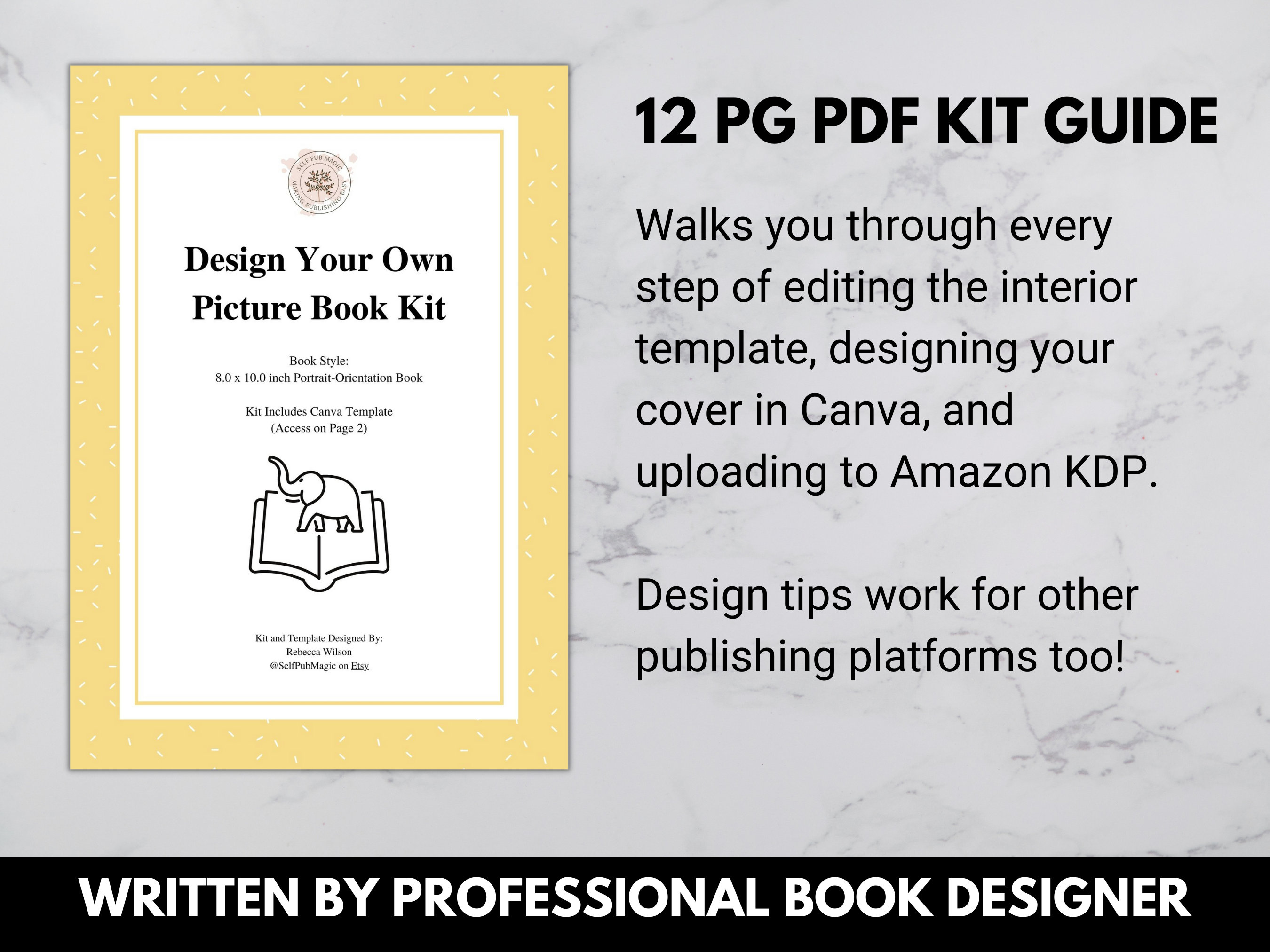 8x10 Inch Picture Book Template Complete Design Kit for 8x10 Vertical ...