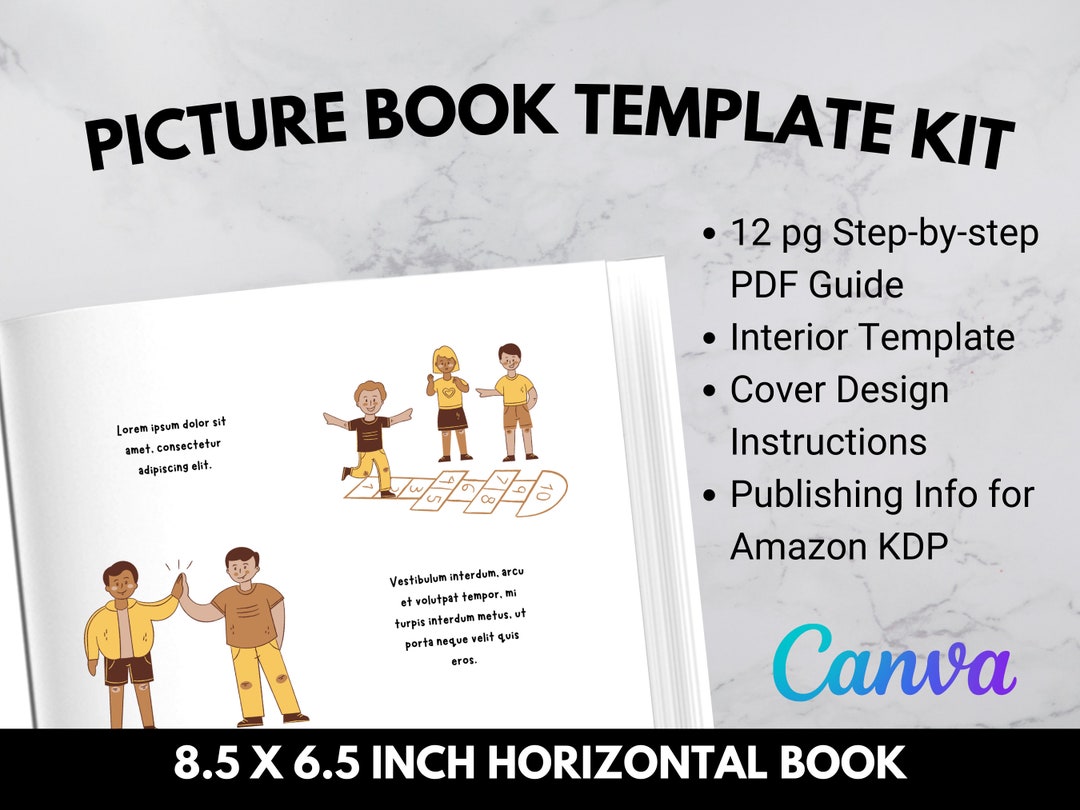 8.5x6.5 Inch Picture Book Template | Complete Design Kit for Landscape ...