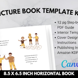 8.5x6.5 Inch Picture Book Template | Complete Design Kit for Landscape ...