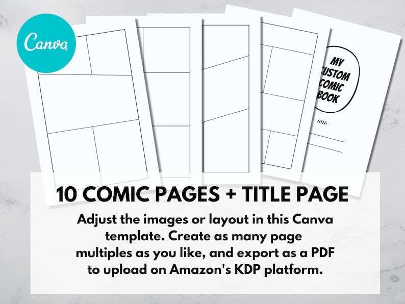 KDP Blank Comic Book Canva Template KDP Journal Interior File Comic ...