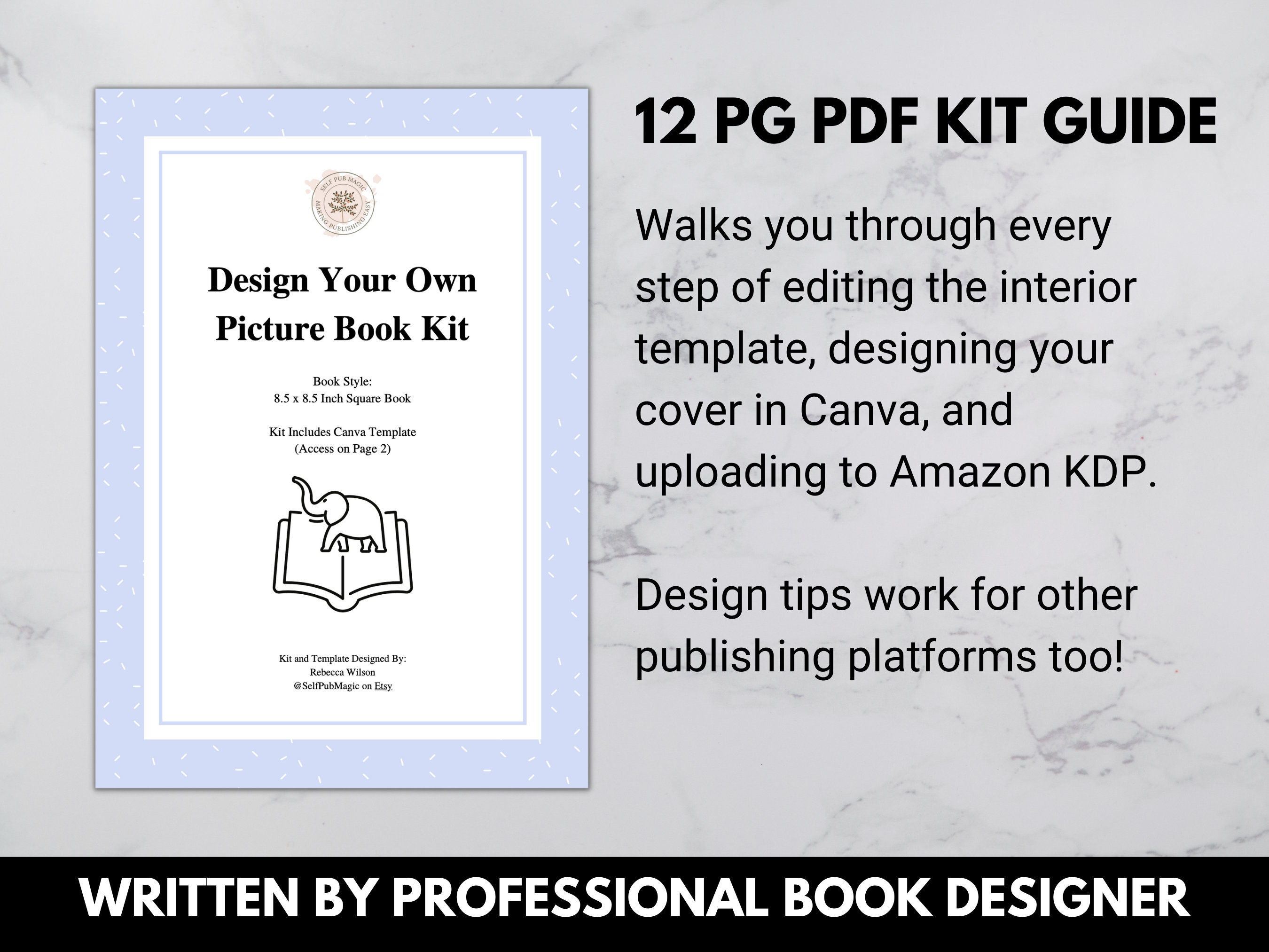 8.5x8.5 Inch Picture Book Template Complete Design Kit for Square ...