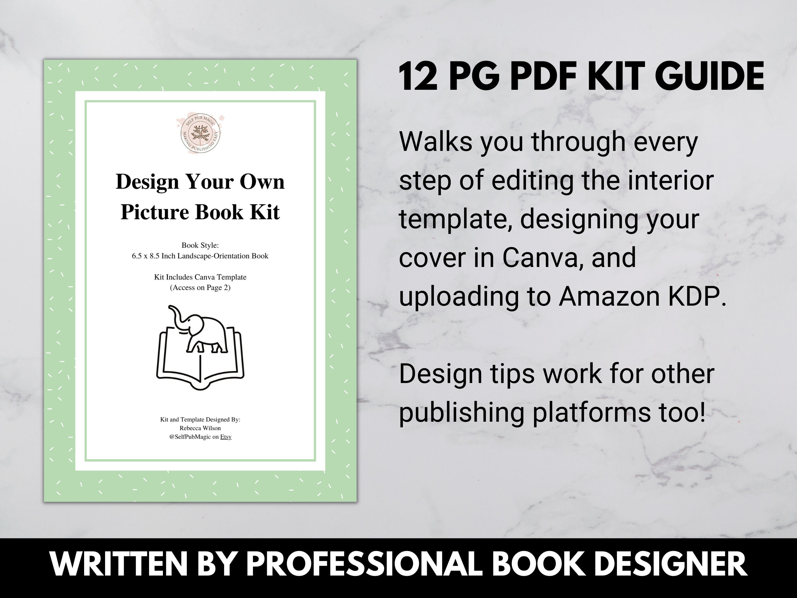 8.5x6.5 Inch Picture Book Template | Complete Design Kit for Landscape ...