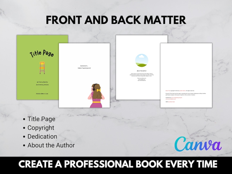 8x10 Inch Picture Book Template Complete Design Kit for 8x10 Vertical ...