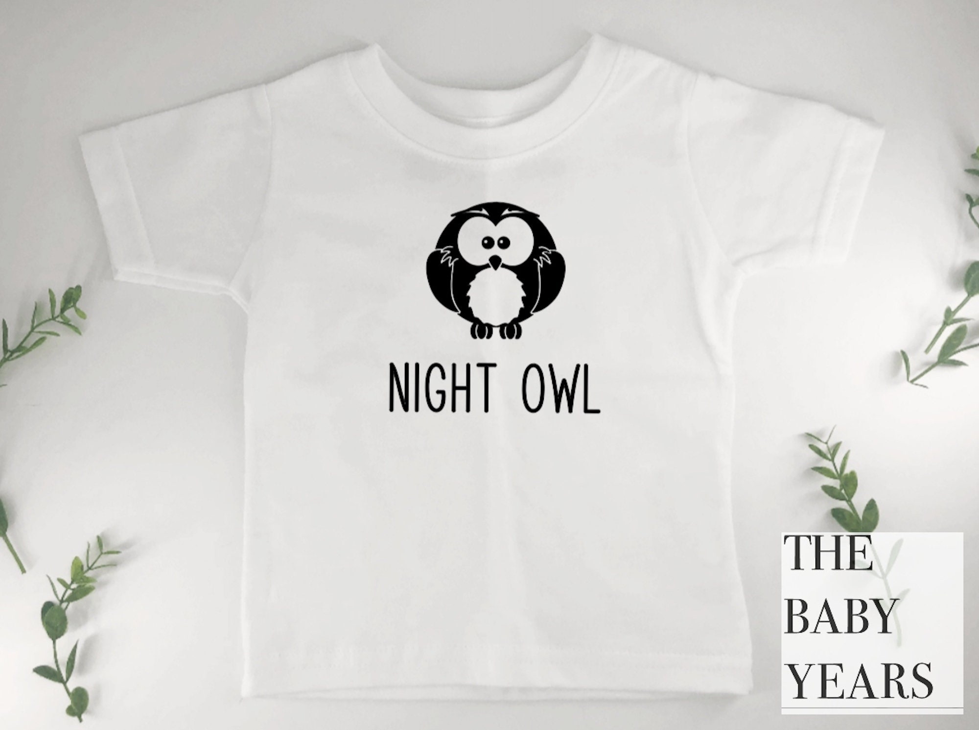 Night Owl Bodysuit + Toddler T-shirt - Animal Themed Newborn Baby ...