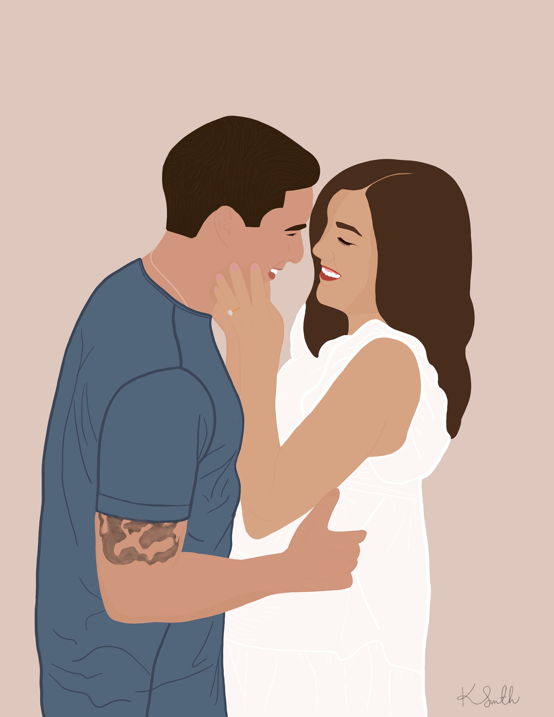 Custom Digital Art + Digital Prints + Faceless Digital Art + Pets ...