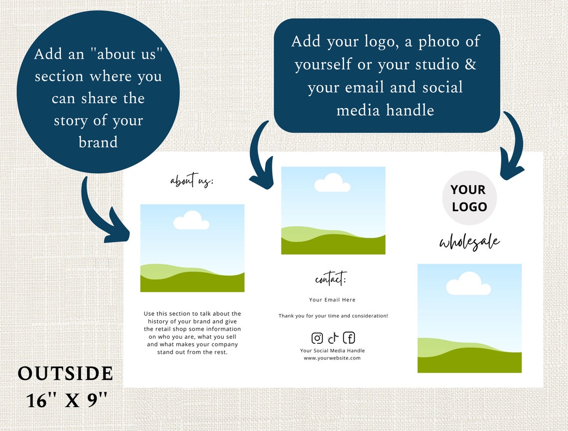 Wholesale Brochure Line Sheet Editable Digital Template for Candle ...