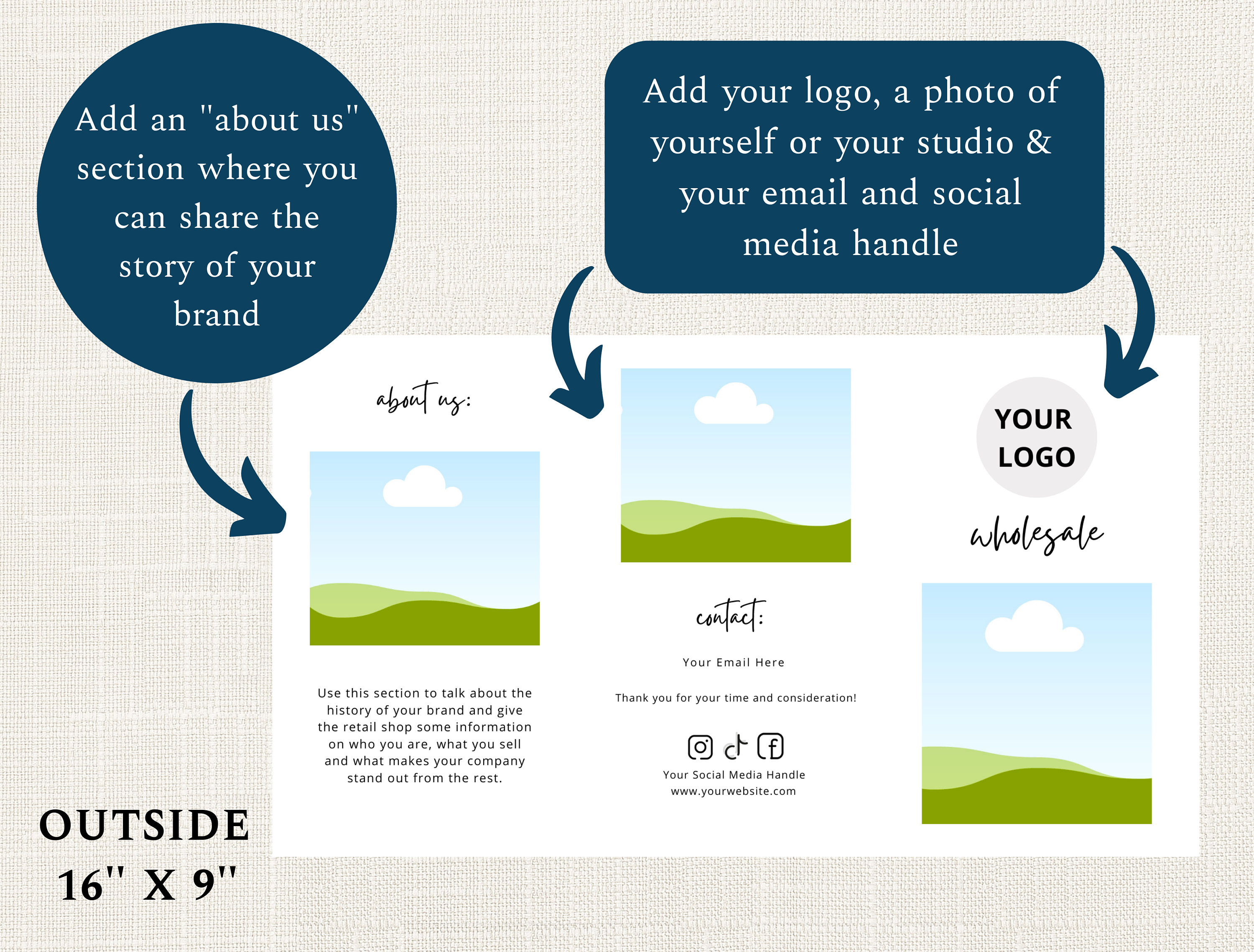 Wholesale Brochure Line Sheet Editable Digital Template for Candle ...