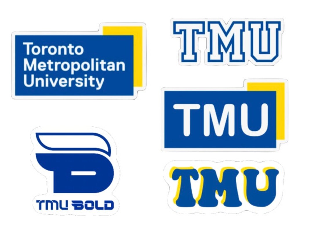 TMU University Sticker Pack of 5 Custom Stickers Gift Idea for University Student Starbucks Cold ...