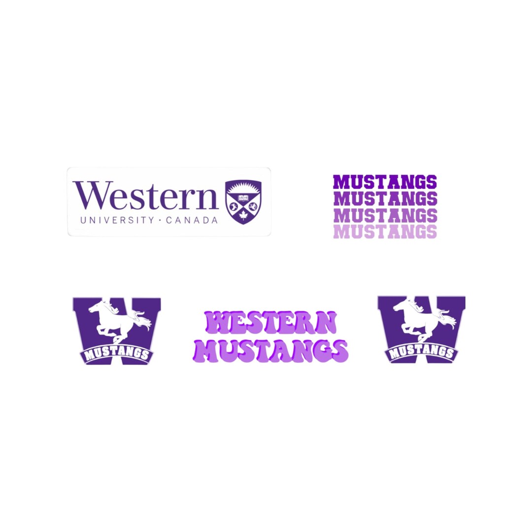 University of Western Sticker Pack of 5 Custom Stickers - Etsy