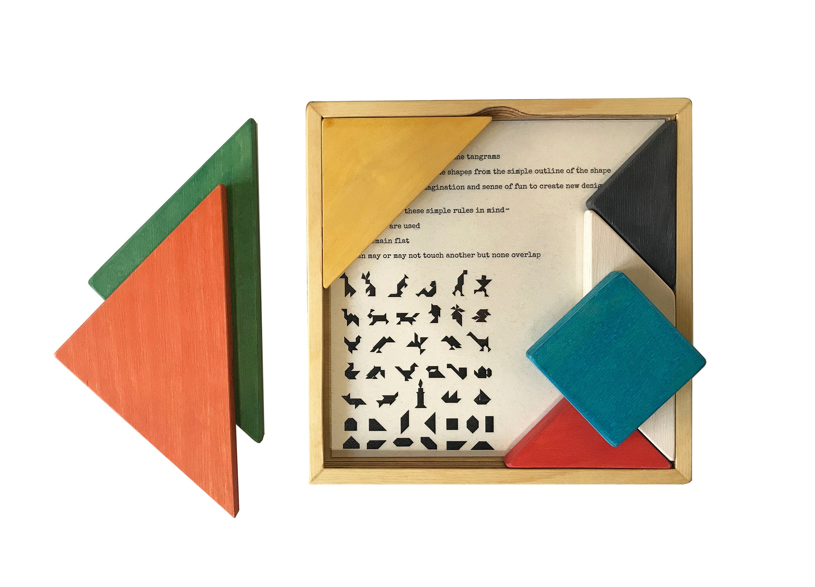 Handmade Wooden Tangram Puzzle Classic Game, Educational Puzzle - Etsy UK