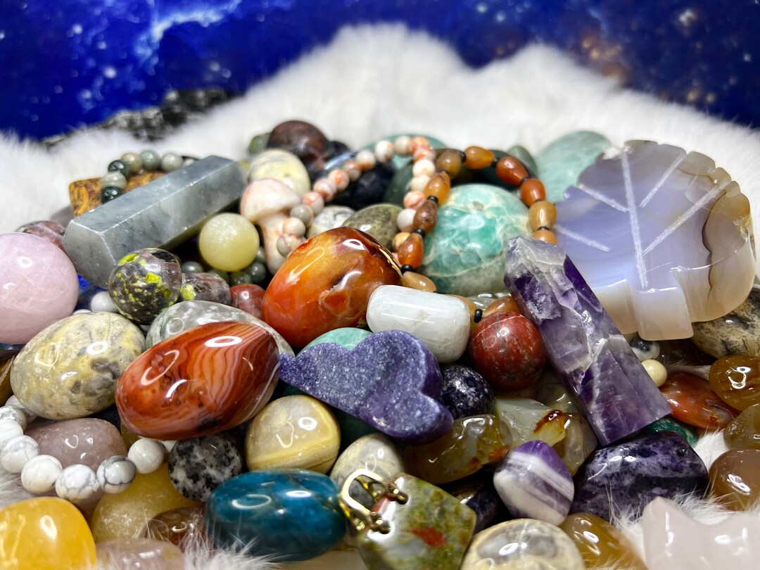 Imperfect Crystal Confetti Scoop | Mystery Crystal Bag of Tumbles ...