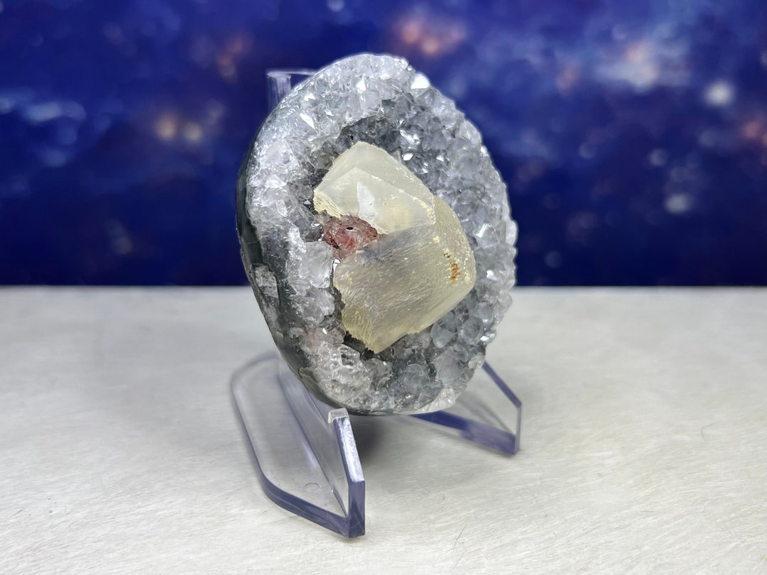 Grey Amethyst Formation W/calcite / Glassy Sparkle / High Quality Raw ...