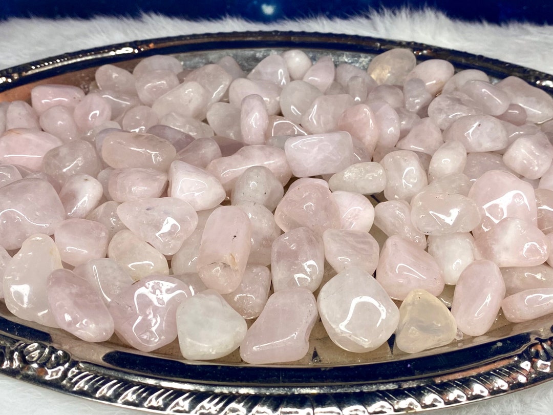 Wholesale Tumbled Pale Rose Quartz / 2oz 4oz 6oz & 8oz / Bulk Tumbled ...