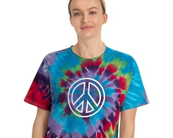 Peace Sign Tie Dye Shirt Tie Dye Peace Sign Tee Hippie Tie - Etsy