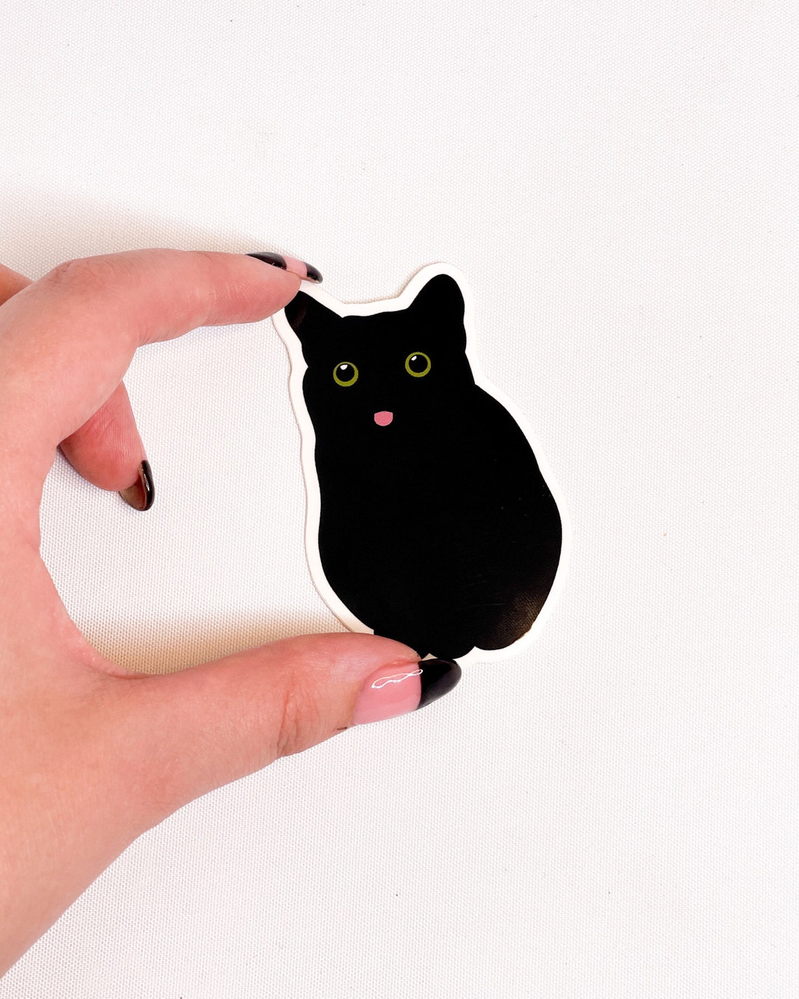 Black Cat Meme Blep Tongue Glossy Vinyl Sticker Cat Sticker Etsy Canada