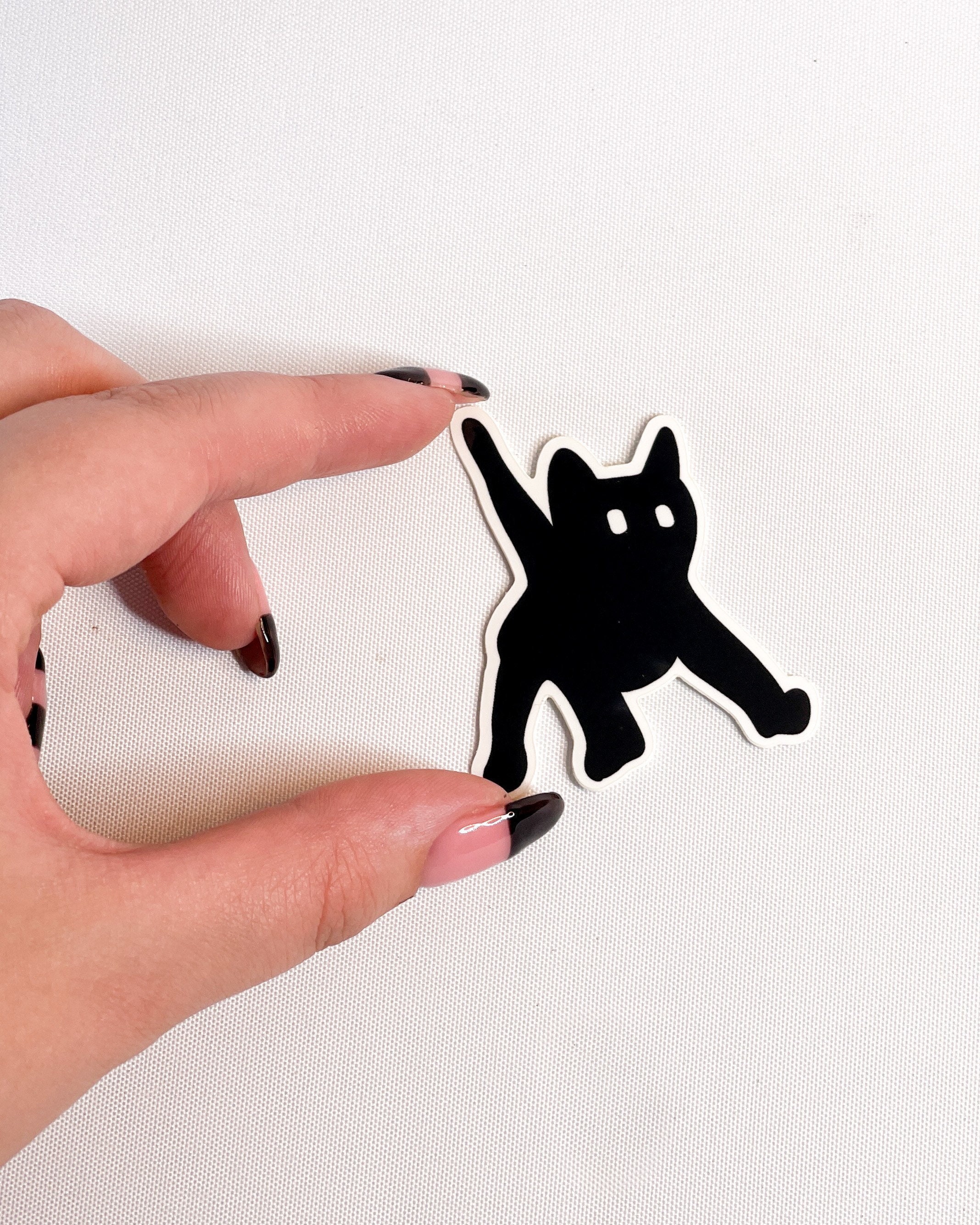 Black Cat Meme Jumping Cat Glossy Vinyl Sticker Cat Sticker - Etsy UK
