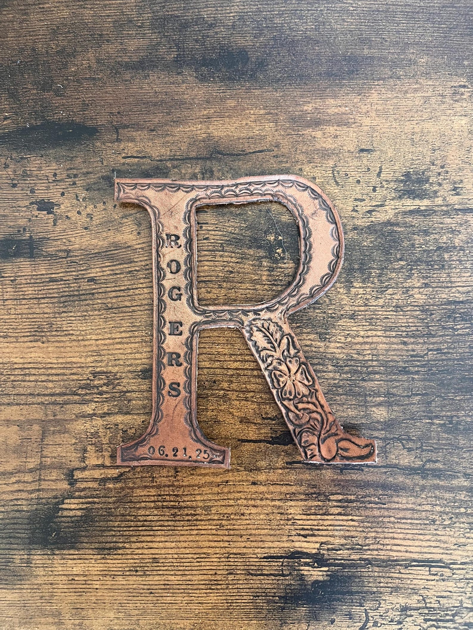 Leather Tooled Cake Topper - Etsy