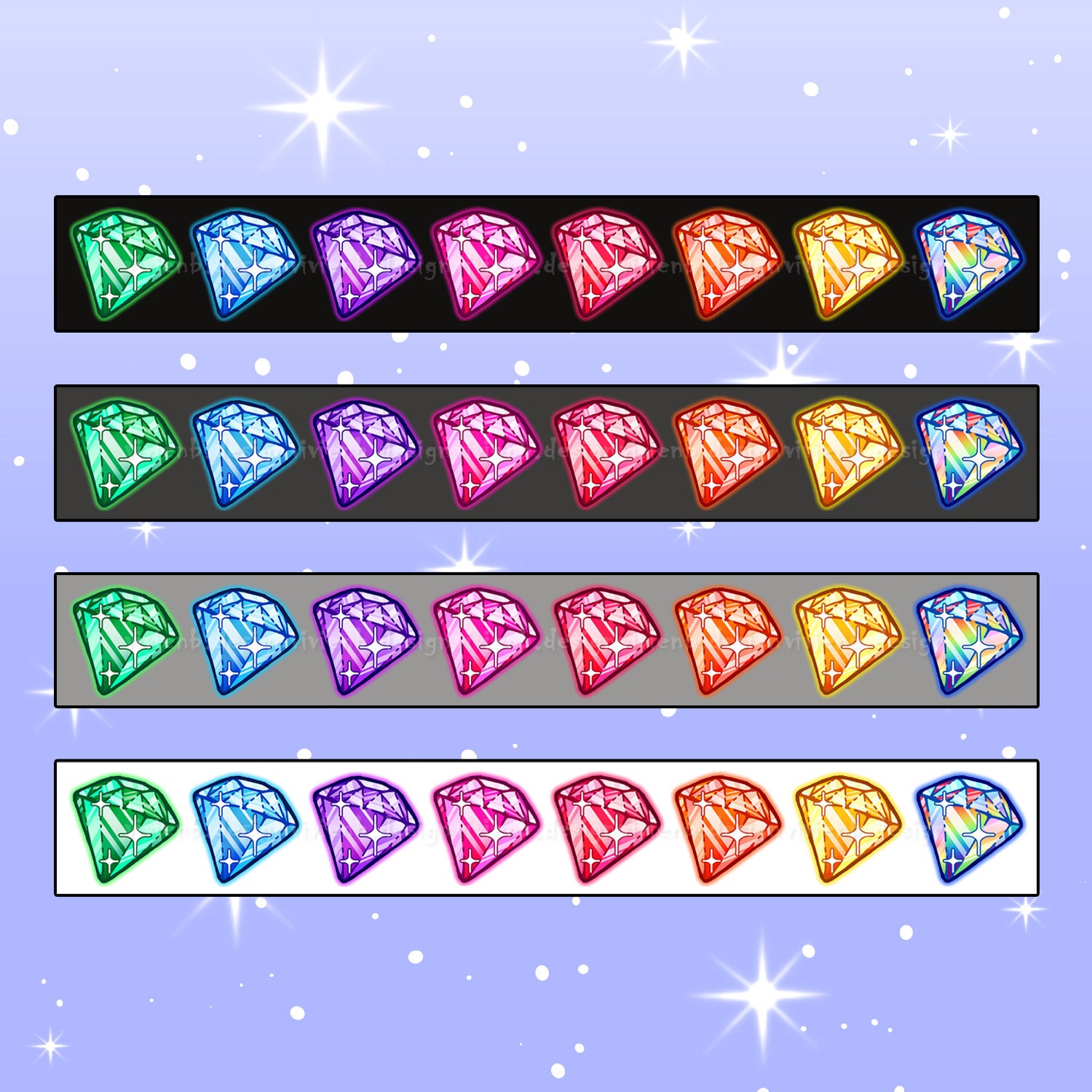 Gemstone Sub Badges | Pack of 8 | Diamond Bit Badges | Cheer Badges ...