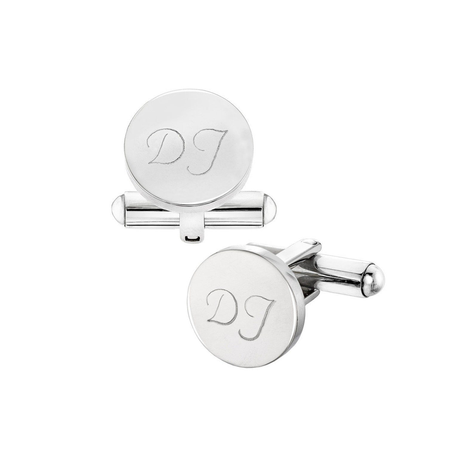 Engravable Cufflinks for Men: Personalized Monogrammed Steel Cuff Links ...