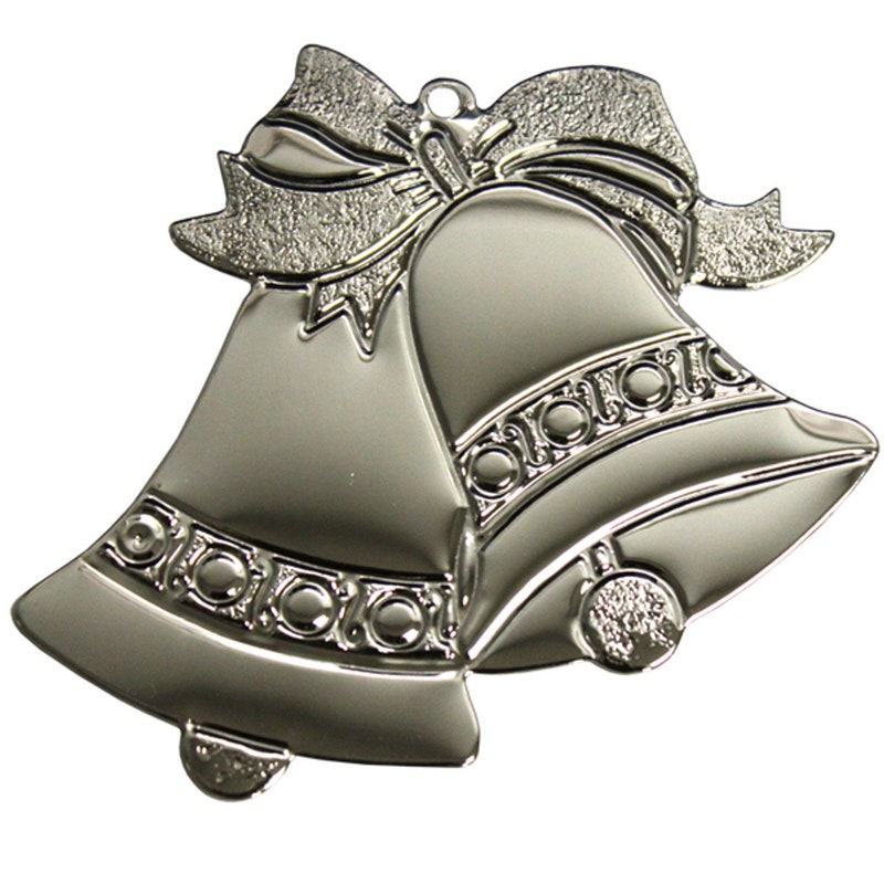 Silver Bell Ornament - Etsy