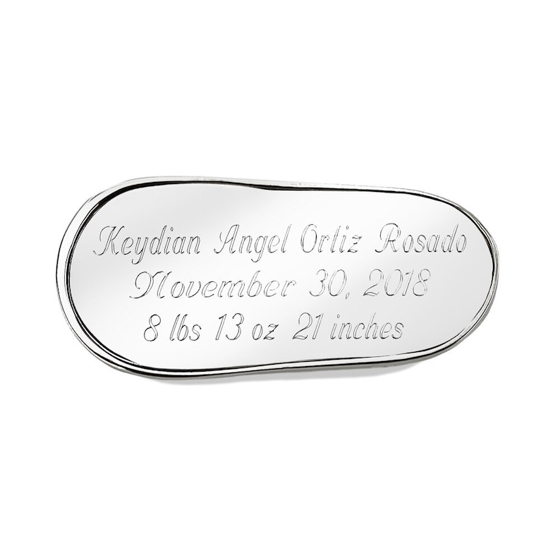 Silver Baby Booty Engravable Baby Gift Baby's First Booty Personalized ...