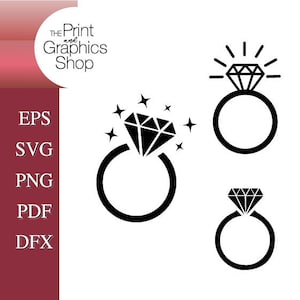 Diamond Ring SVG, Ring Svg, Instant Download, Clipart, Digital Download ...