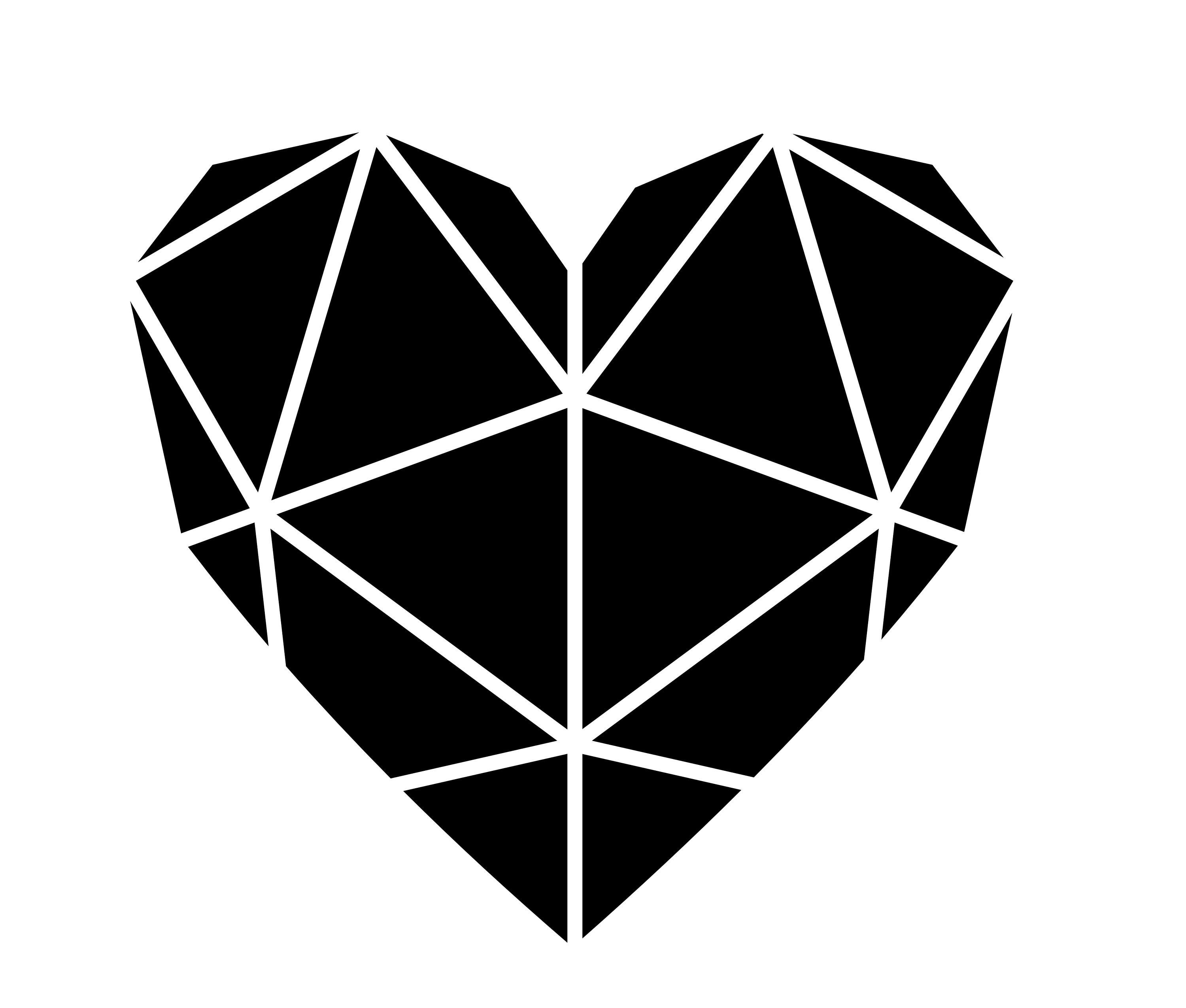 Geo Heart SVG SVG EPS Clipart Heart Vector Digital | Etsy