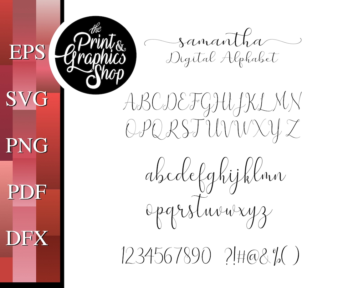 Calligraphy Alphabet Calligraphy Clipart Script Lettering - Etsy