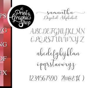 Calligraphy Alphabet Calligraphy Clipart Script Lettering - Etsy