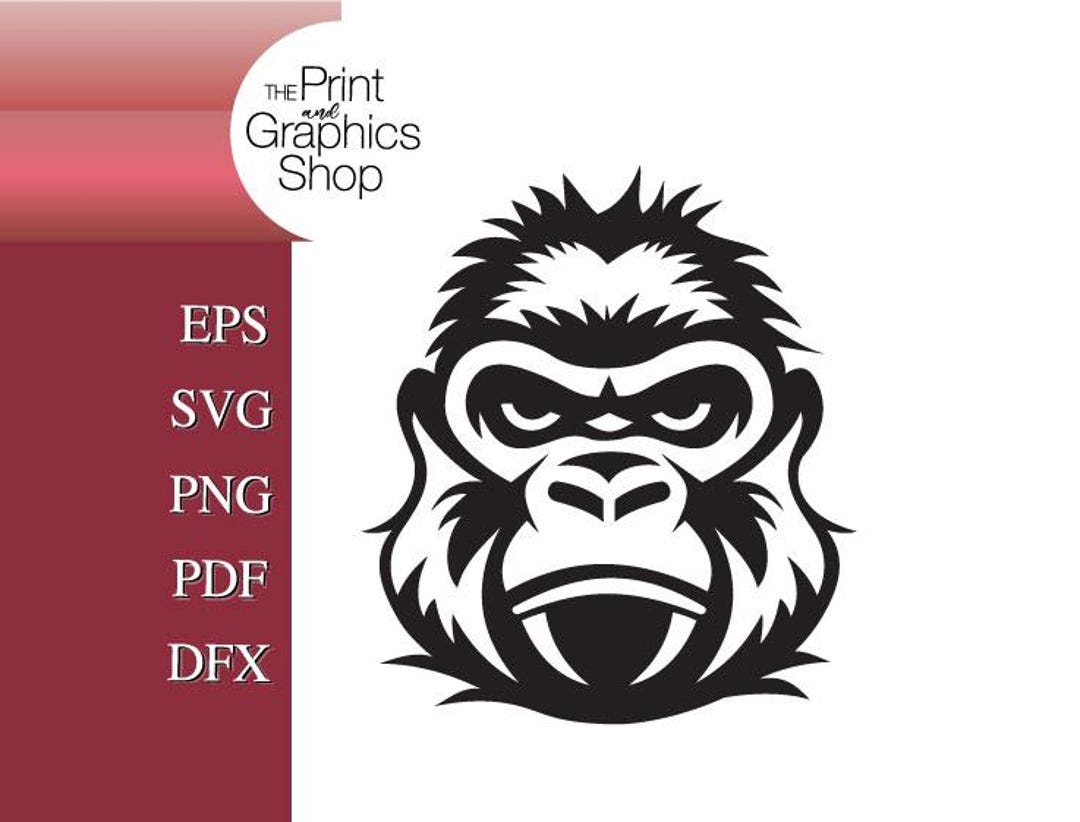 Gorilla SVG, Gorilla Clipart, Gorilla Cut File, Gorilla, Instant ...